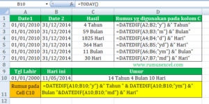 5 Cara Menghitung Umur di Excel Dengan Mudah & Praktis